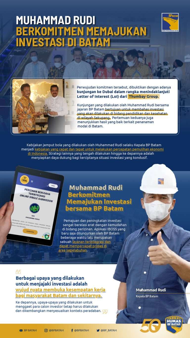 Muhammad Rudi Berkomitmen Memajukan Investasi di Batam - BP Batam