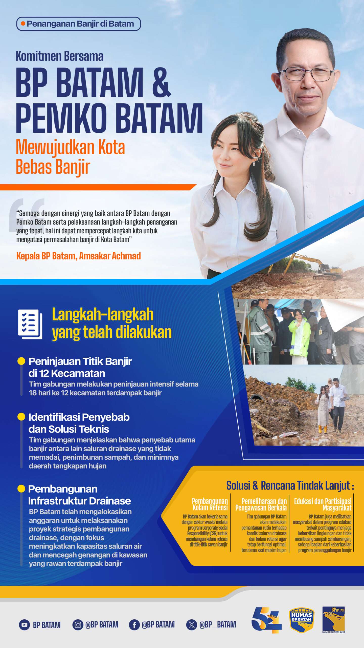 Penanganan Banjir di Batam: Komitmen Bersama BP Batam dan Pemko Batam Mewujudkan Kota Bebas ...